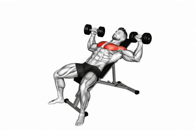 Incline Dumbbell Press GIF | Upper Chest Animations