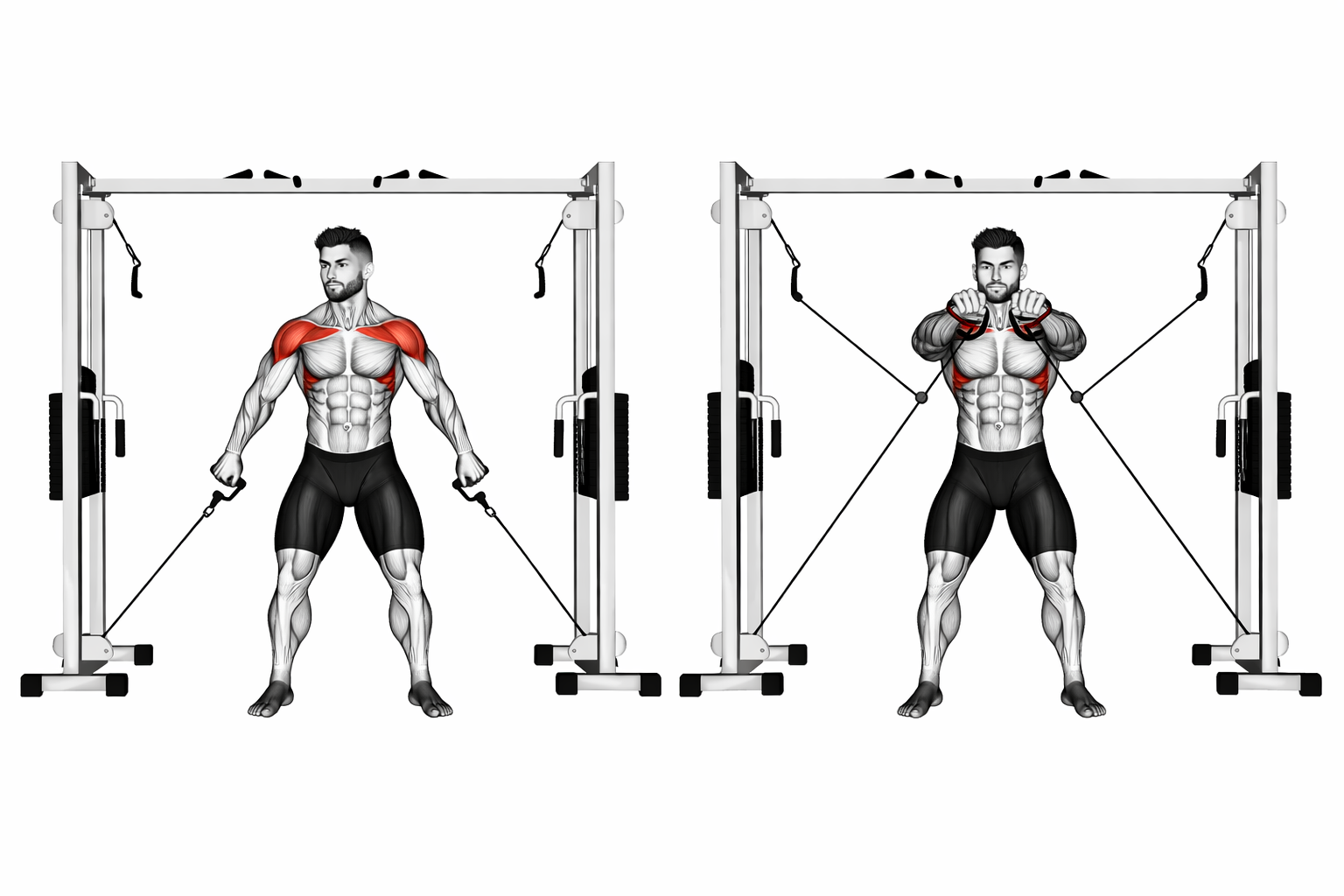 Cable Front Shoulder Raise | Shoulder Exercise Animations